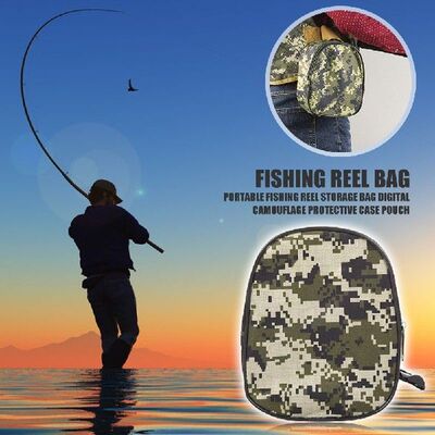 Fishing Reel Storage Bag Portable Digital Army Green