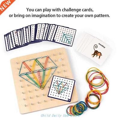 Coogam Wooden Toys Geoboard Mathematical Manipulative Block-
