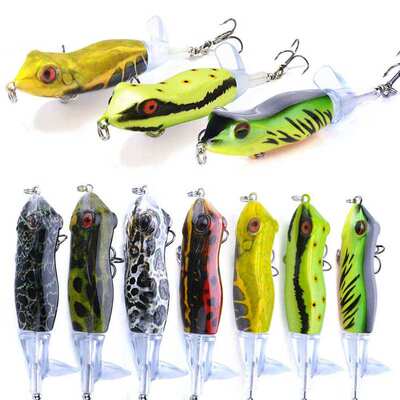 9cm Topwater Frog Shape Fishing Lures 11g Whopper Plopper ha