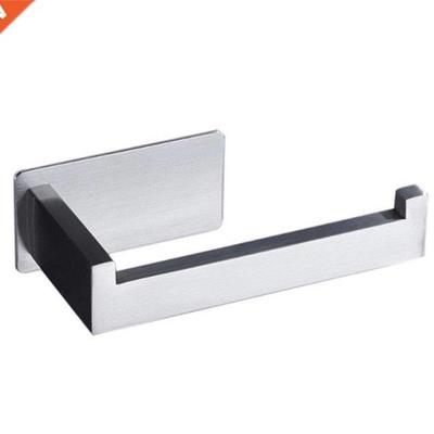 Brushed Stainless Steel Toilet Paper Holder Wall Mount Self