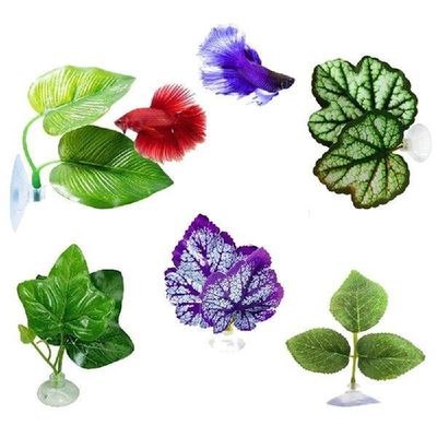 Artificial Aquarium Leaf Fish Tank Betta Fish Rest Spawning
