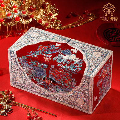 Mother-of-Pearl Lacquer Wedding Gift Jewelry Box European