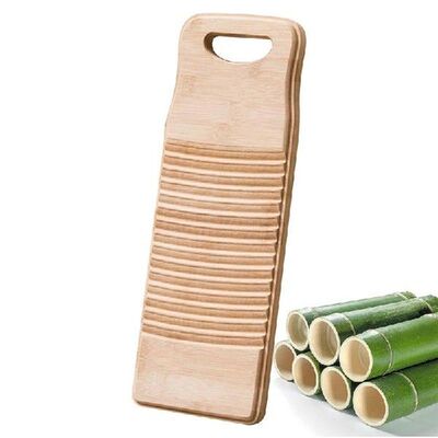 Washing Clothes Washboard Bamboo Wood Hand Wash Board For