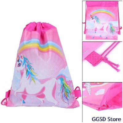 1pc Cartoon Unicorn Drawstring Bag for Kids Girls Travel