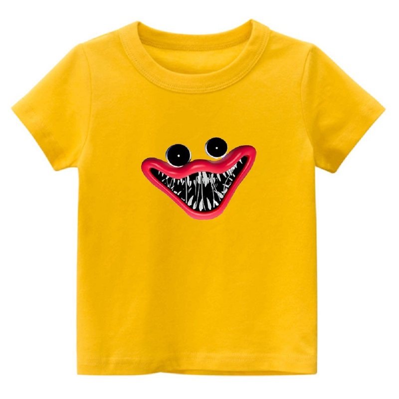 huggy wuggy Cartoon baby clothes Fitted Tops teenager_虎窝淘