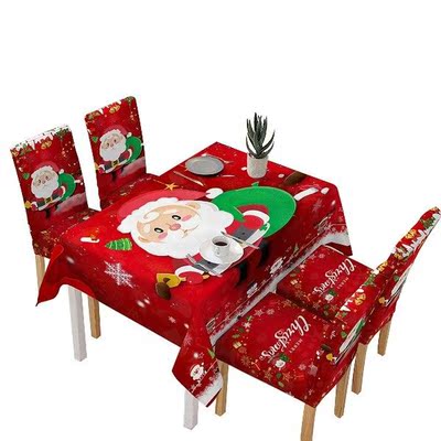 Santa Claus Tablecloth / Chair Cover Waterproof Rectangle