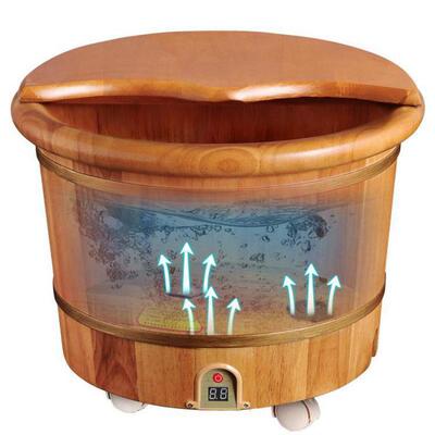 Oak Foot Bath Barrel Wooden Household Electric Heating
