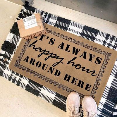 Fun Letter Printed Door Mats Antis Slip Antis Fouling Door