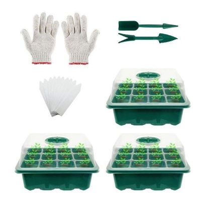 12 Hole Seedling Trays Greenhouse Propagation Box Plant