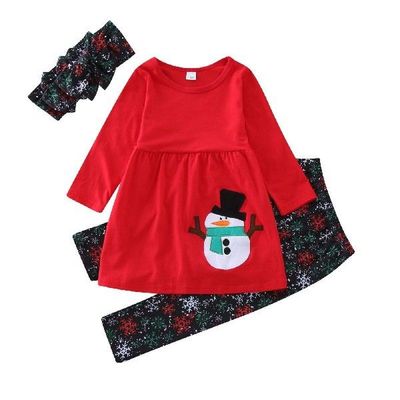 Toddler Kids Clothes Girls Outfits Christmas Prints Long