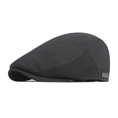 Spring Summer Beret Hat Men Flat Peaked Herringbone Berets C