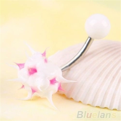 10pcs cute prickly ball navel belly button barbell ring body