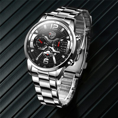 Fashion Mens Stainless Steel Watches Luxury Men Sport Quartz