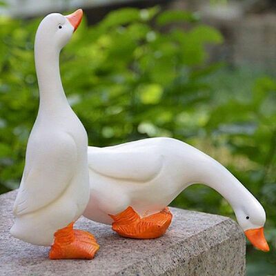 2pc Simulation Ducks for Garden Courtyard Pond Pool Rockery