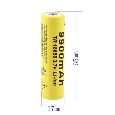 New 2pcs 3.7V 18650 9900mah Li-ion Rechargeable Battery For