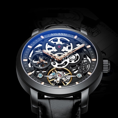 AILANG New Skeleton Clock Male Mechanical Watches for Men T
