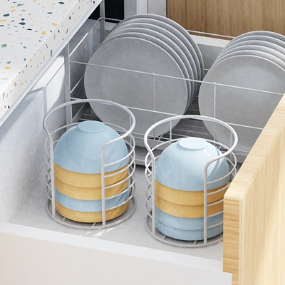 We'll take up a bowl of dishes and set up a shelf in the kit