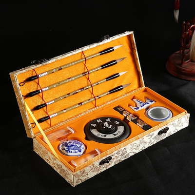 Chinese Calligraphy Writing Brushes Ink Stick Stone Pad Stam