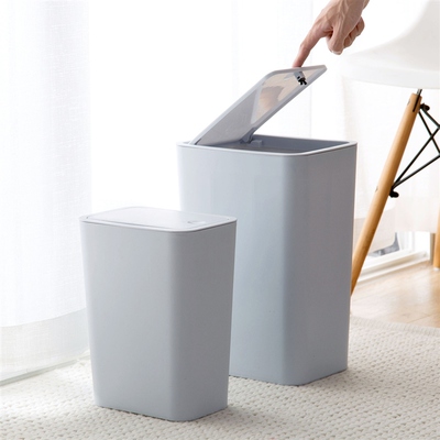 The house has a punctured garbage can with a sewn and narrow