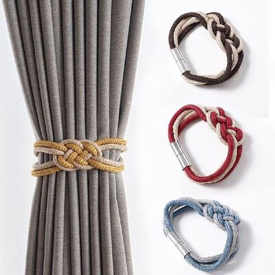 New Magnetic Curtain Tieback Buckle Strap Holdbacks Magnet