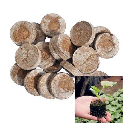 100pcs 30mm Peat Pellets Seeds Starting  Peat Pellet Helps