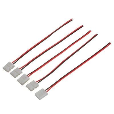 10Pcs PCB Cable 2 Pin LED Strip Connect 5050 Single Color A