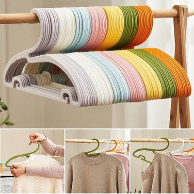 10pcs Clothes Hanger Clothes Drying Rack Japanese-Style