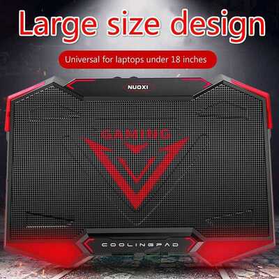 COOLCOLD 18inch Gaming Laptop Cooler Five Fan Led Screen Two