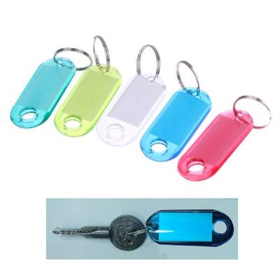 60Pcs Plastic Tags Luggage ID Bag Label Key Card Tags Mixed