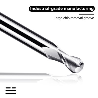 2 Flute Ball Nose End Mill 4/6mm Shank CNC Router Bit Carbid