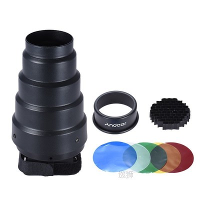 Conical Snoot Light Modifier 50 Degree Honeycomb Color Filte