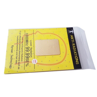 5pcs/lot Gold 24K Sticker Healthy 1000 IONS Anti Radiation