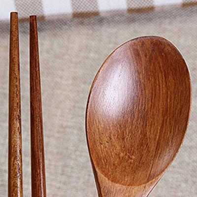 Handmade Jujube Tree Wooden Korean Dinnerware Combinations U