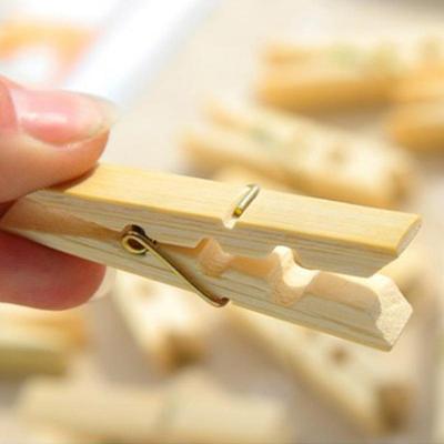 100pcs Quality Mini Spring Wood Clips Clothes Photo Socks