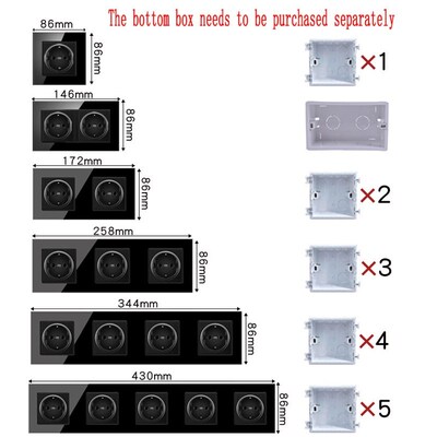 New 16A Porous conjoined power socket, socket panel, three-l