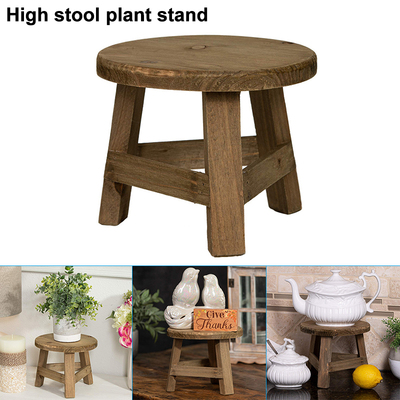 Wooden Plant Stand Plant Holder Stool Multifunctional