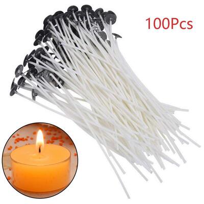 100Pcs Cotton Candle Wicks Smokeless Wax Pure Cotton Core Pr