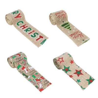 K1MF Kain Goni Lebar Pita Kerajinan Selamat Natal Pita