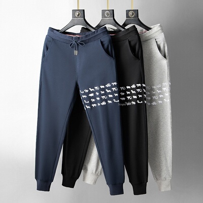 TB BROWIN Men Trouser Sport Casual Cotton Embroidery Animal