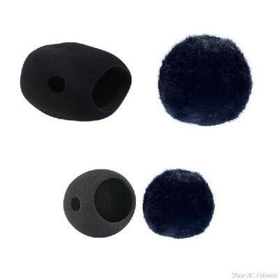 Busa Mikrofon Penutup Angin Spons Penyaring Bulu Buatan