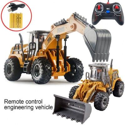Children USB Charge Remote Control Excavator Construction