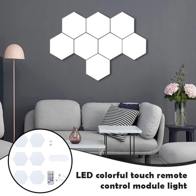 Colorful Honeycombs Assembly Touching Light DIY Wall Lamp