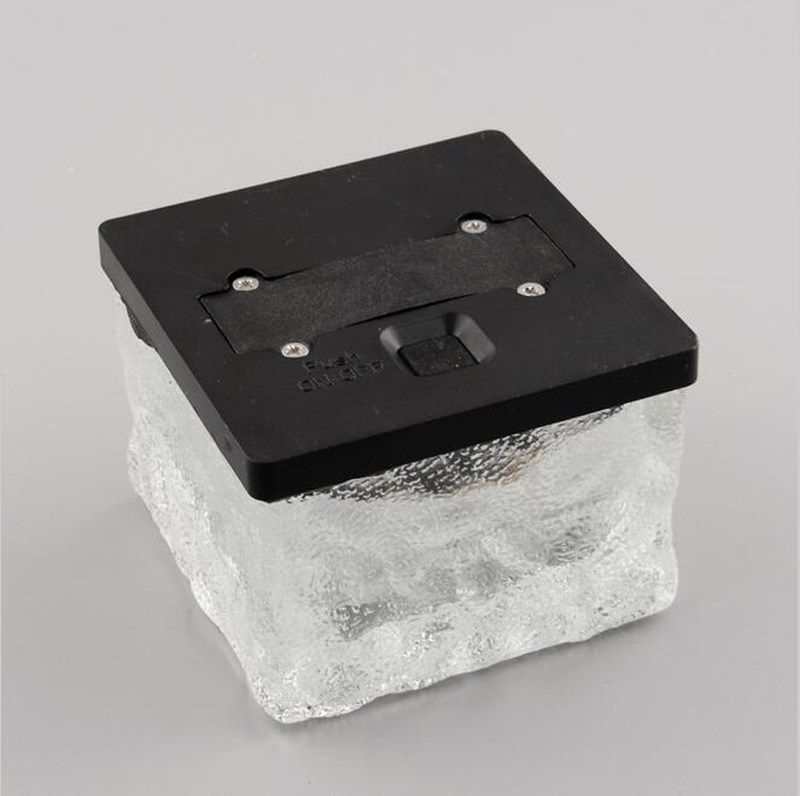 Waterproof Solar Powered LED Ground Lamp Crystal Glass Ice B_虎窝淘