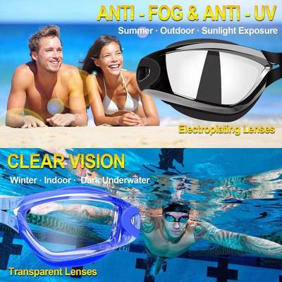 Myopia Swimming Goggles Ear Coated Water diopter Eyewear Gla