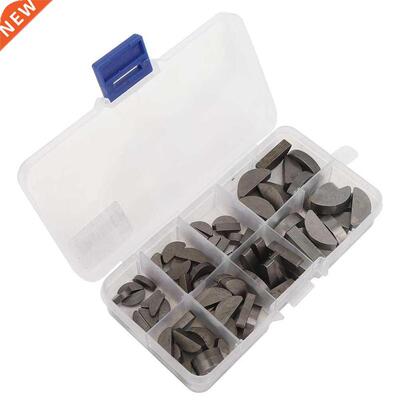 80Pcs Stainless Steel Semicircular Woodruff Key Kit Assortme