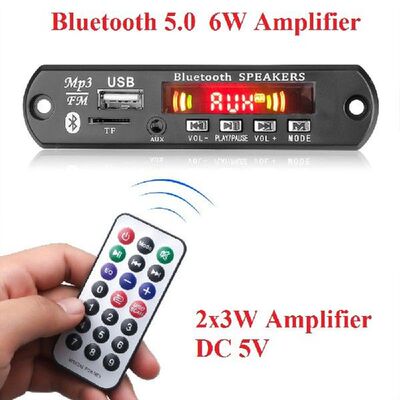 KEBIDU 2 x 3W Amplifier Bluetooth5.0 MP3 WMA WAV Decoder Boa
