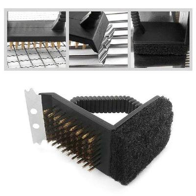 For Barbecue Grill Brush Steel Wire Bristles BBQ Cleaning