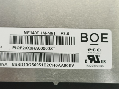 NE140FHM-N61  1920x1080  窄边高亮度高色域 EDP 30针 拆机A屏