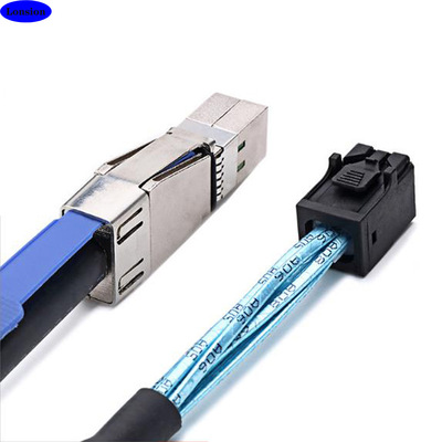 Mini SAS HD SFF-8644带IC转SAS HD SFF-8643服务器叠加连接线