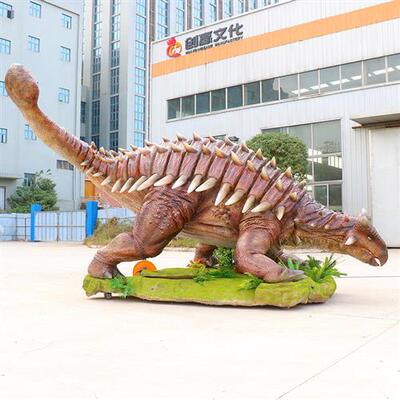 大型电动仿真恐龙拟声模拟动作主题乐园吸引游客景观互动甲龙